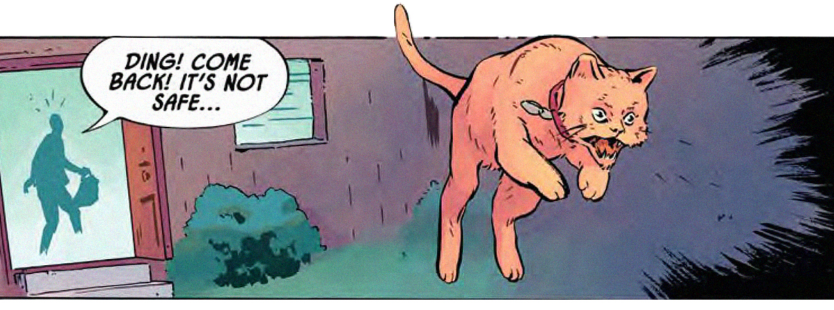 Un gato de cómic y la escritora Margaret Atwood – Gatos y Respeto