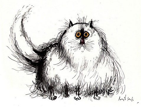 Los gatos del viñetista satírico Ronald Searle – Gatos y Respeto