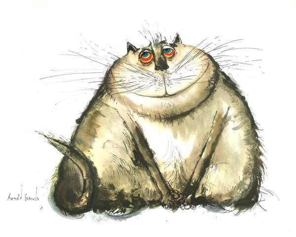 Los gatos del viñetista satírico Ronald Searle – Gatos y Respeto